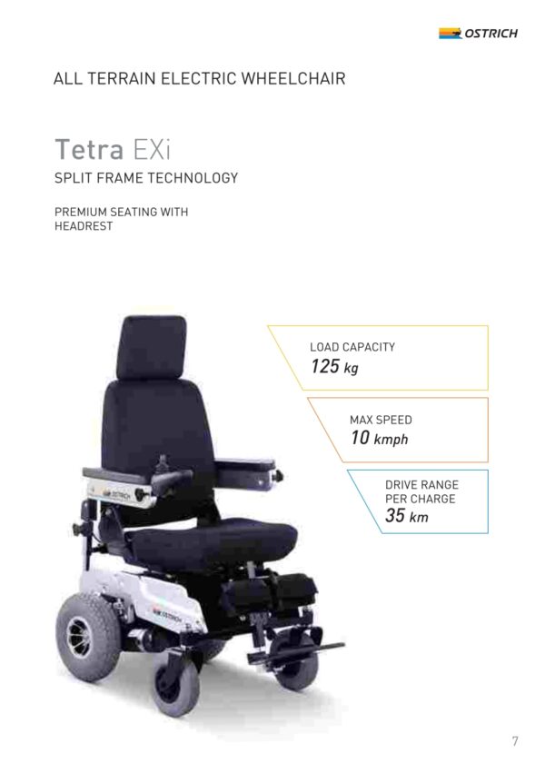 Ostrich Tetra EXi Electric Wheelchair Best Price in India